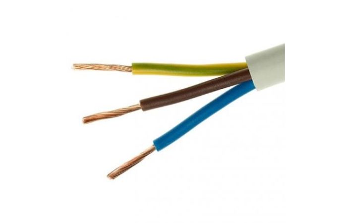 Przewód mieszkaniowy H03VV-F (OMY) 3x0,75 żo 300/300V biały KRĄŻEK | KAB10000071 Zamel