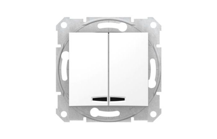 Łącznik jednobiegunowy (moduł) 10AX, 250V, zaciski śrubowe, biały Simon ...